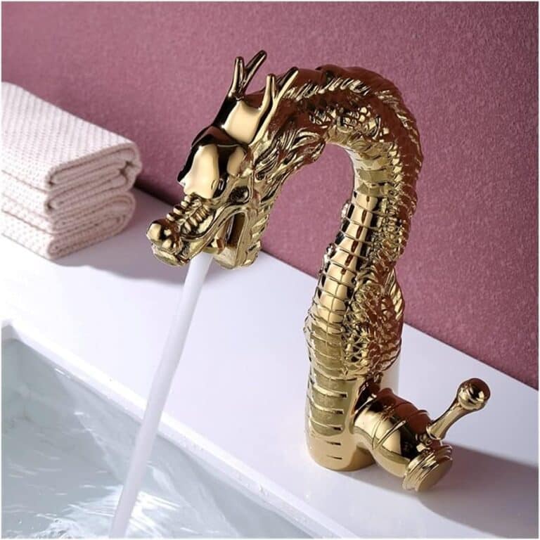 Single Handle Gold Dragon Bathroom Faucet – Luxury Vanity Tap - Royal ...